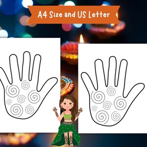 Diwali Coloring and Tracing Pages, Mehndi Patterns Coloring, Diwali ...