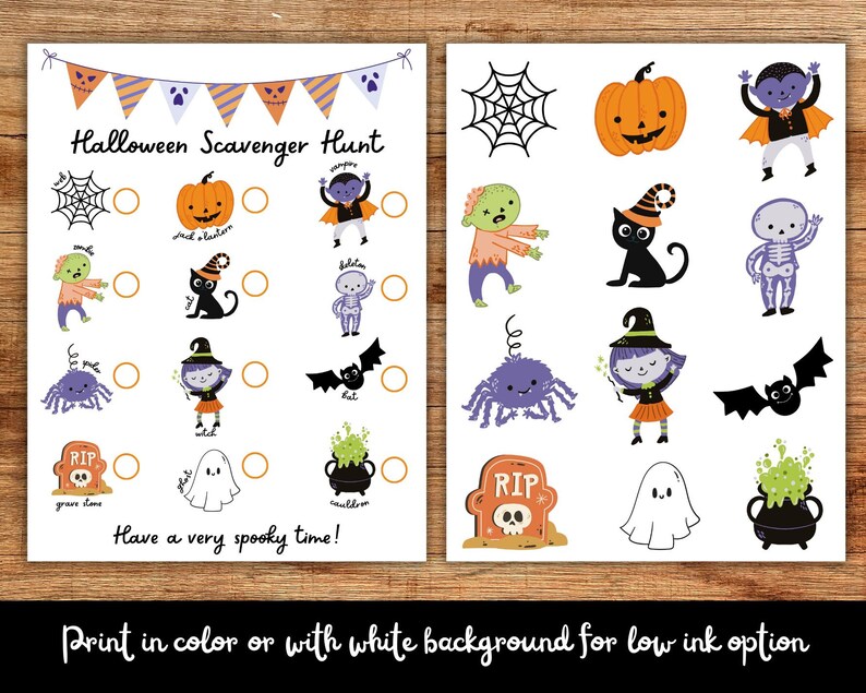 Halloween Scavenger Hunt Printable Download, Halloween Party Games ...