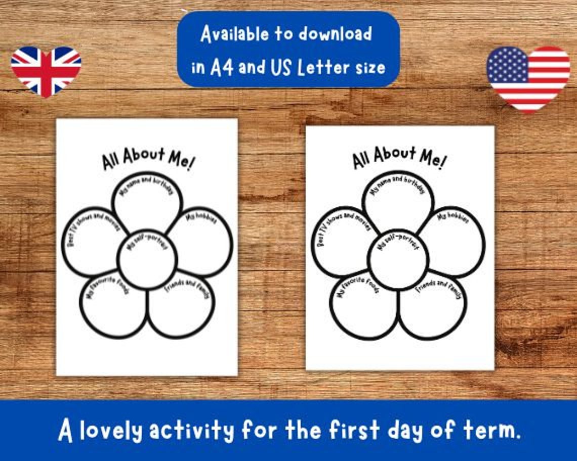 All About Me Printable, Kids Educational Activity, Get to Know Me, Meet ...