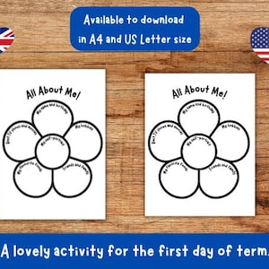 All About Me Printable, Kids Educational Activity, Get to Know Me, Meet ...