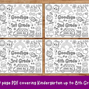 Last Day of School Coloring Page, End of the School Year Coloring Page ...