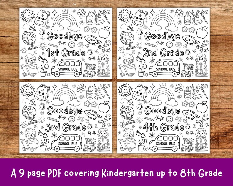 Last Day of School Coloring Page, End of the School Year Coloring Page ...