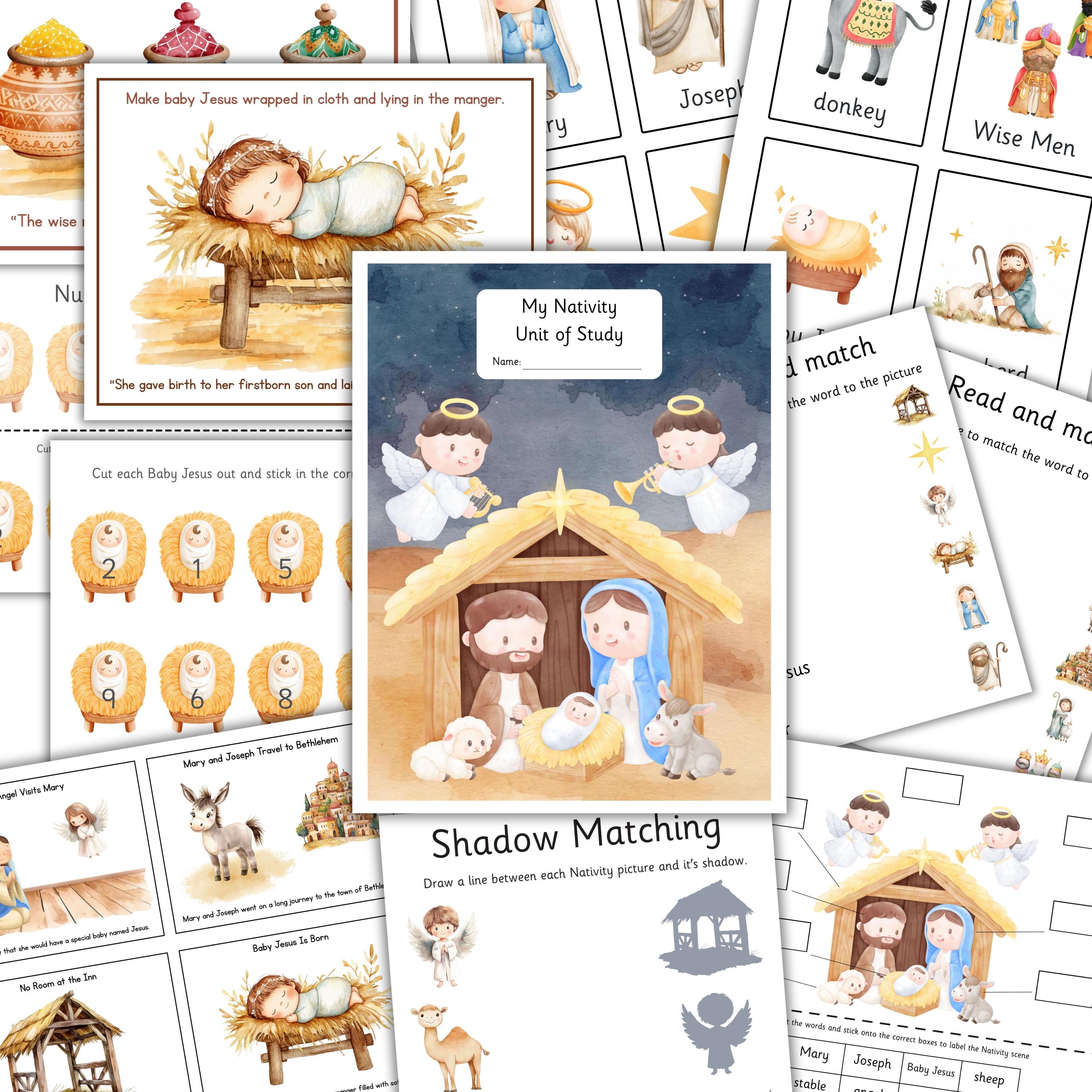 Nativity Preschool Curriculum, Nativity Unit of Study, Nativity ...