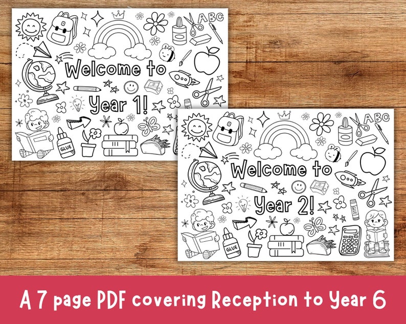 First Day of School Colouring Page, Start of the School Year Colouring ...