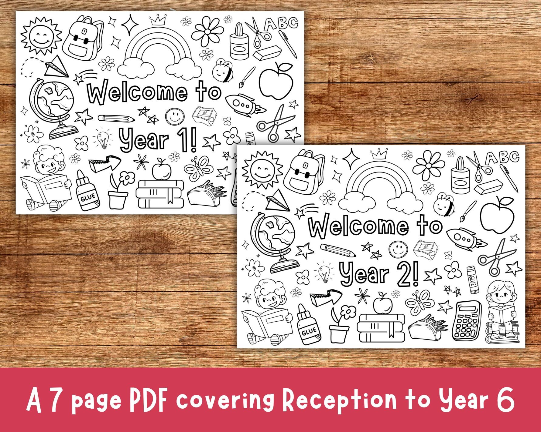 First Day of School Colouring Page, Start of the School Year Colouring ...