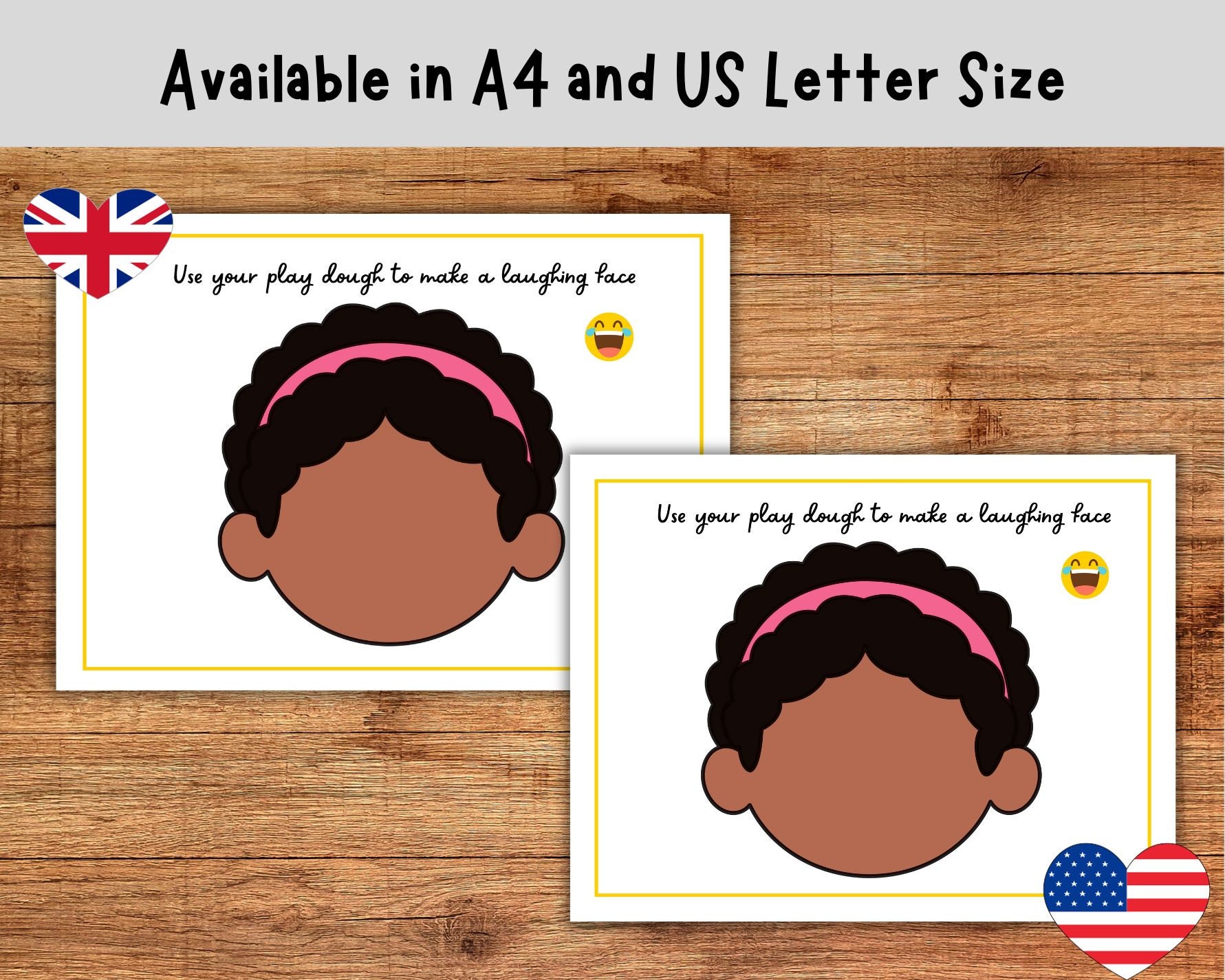 Play Dough Mat Faces for Emotions and Feelings, Playdough Activity ...