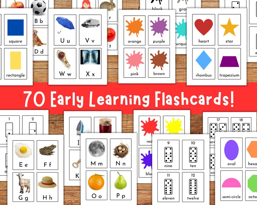 Early Learning Flash Cards, Number Flashcards, Alphabet Flashcards ...