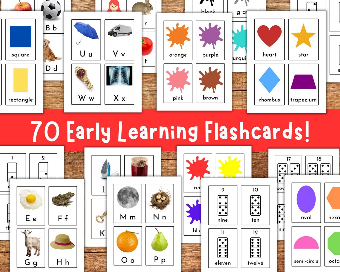 Early Learning Flash Cards, Number Flashcards, Alphabet Flashcards ...