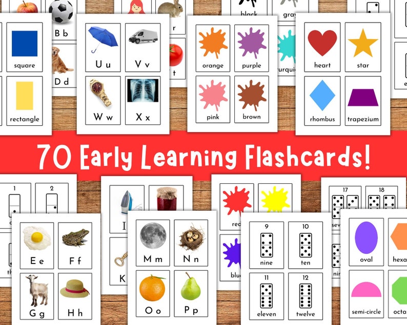 Early Learning Flash Cards, Number Flashcards, Alphabet Flashcards ...