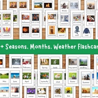 50 Christmas Flash Cards, Winter Flashcards, Christmas Educational ...