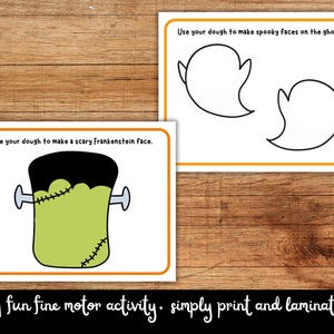 Halloween Play Dough Mats, Halloween Playdough Activity, Pre-school ...