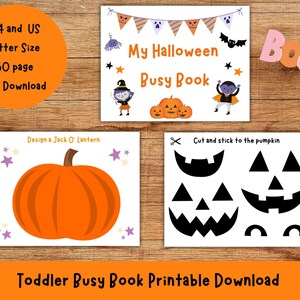 Halloween Busy Book, Halloween Busy Binder, Toddler Learning Binder ...