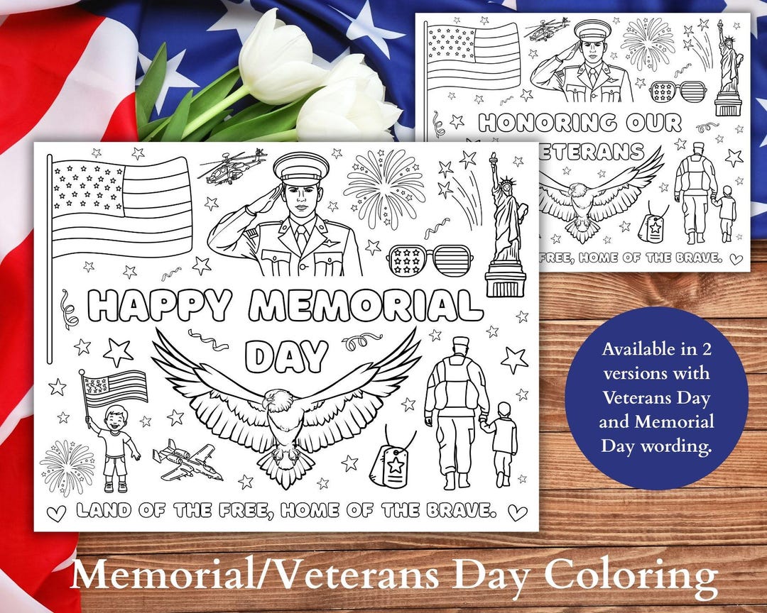 Memorial Day Colouring Page, Remembrance Day Colouring Page, WW2 ...