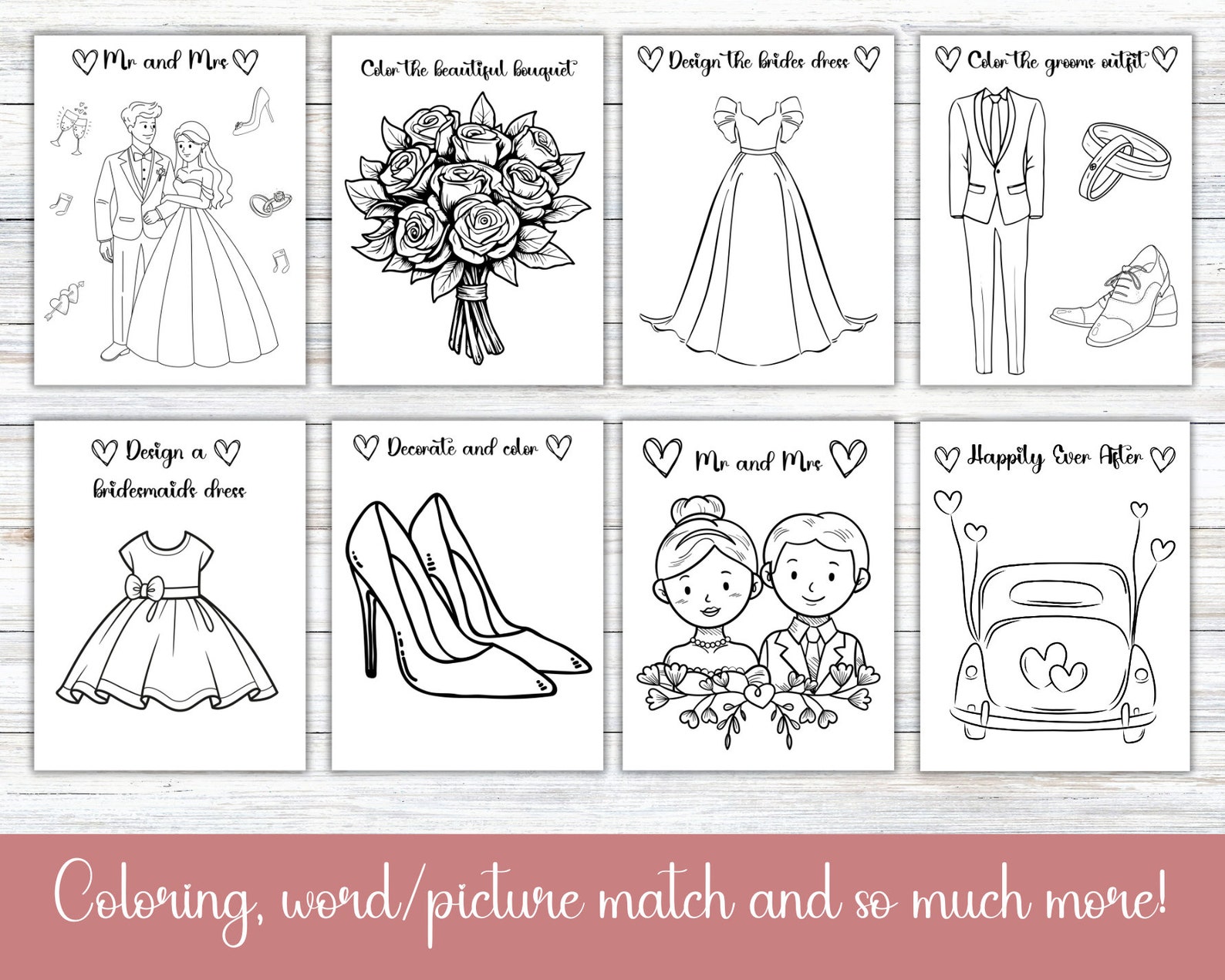 Kids Wedding Activity Pack, Kids Wedding Games, Wedding Coloring Pages ...