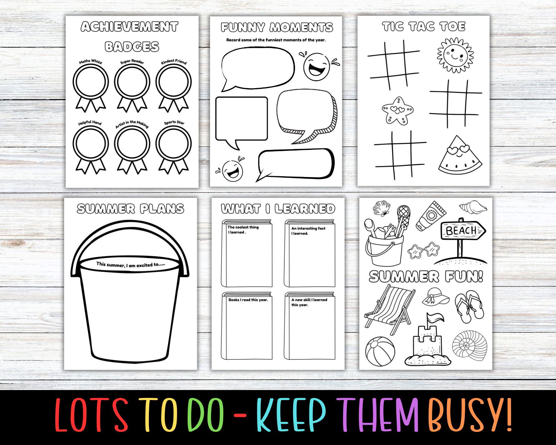 End of School Year Memory Book, Last Day of School Activity, Class ...