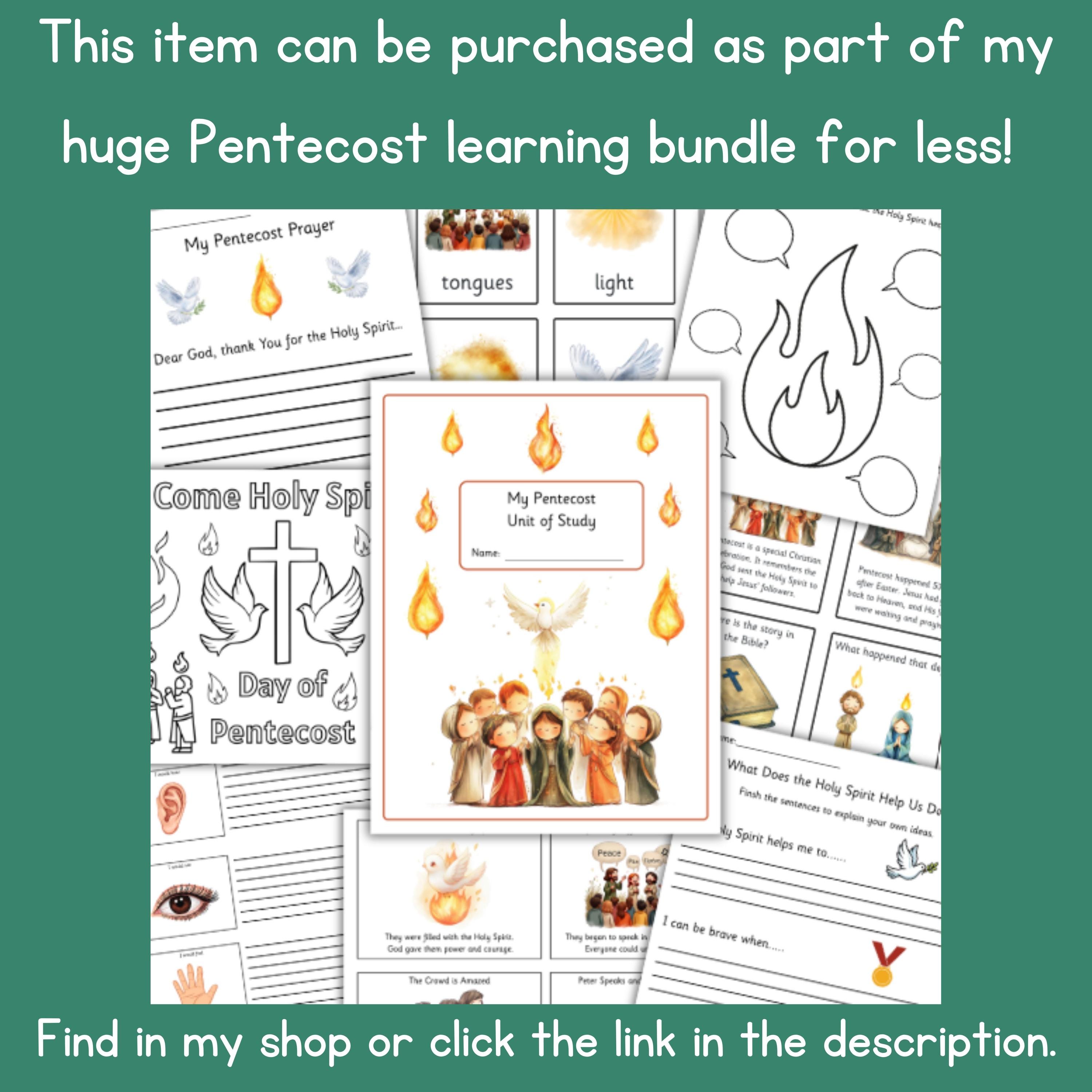 Pentecost Coloring Page, Pentecost Placemat, Christian Coloring Page ...