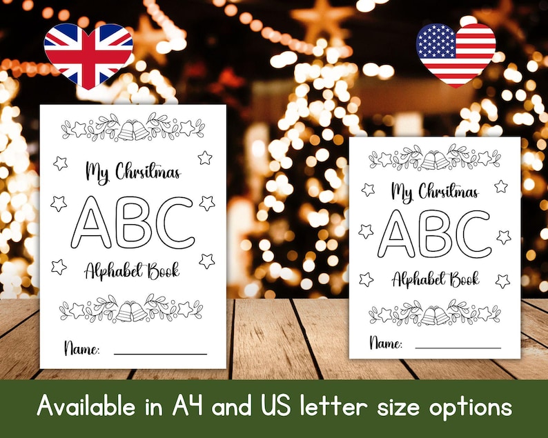 Christmas A-Z Coloring Pages, Christmas Activity for Kids, Christmas ...