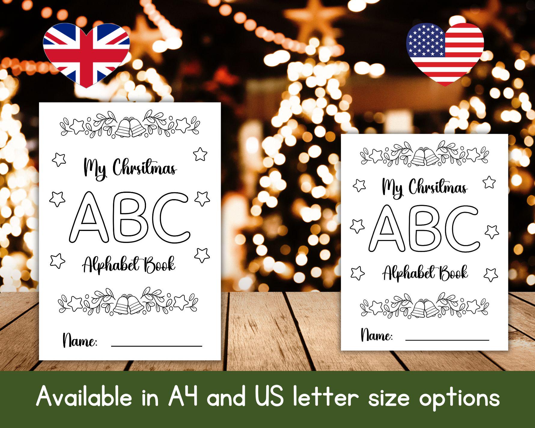 Christmas A-Z Coloring Pages, Christmas Activity for Kids, Christmas ...
