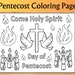 Pentecost Coloring Page, Pentecost Placemat, Christian Coloring Page ...