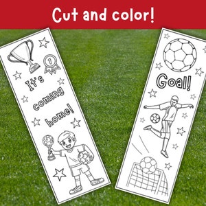 England Football Colouring Bookmarks, Colour Your Own Bookmarks, Euros ...