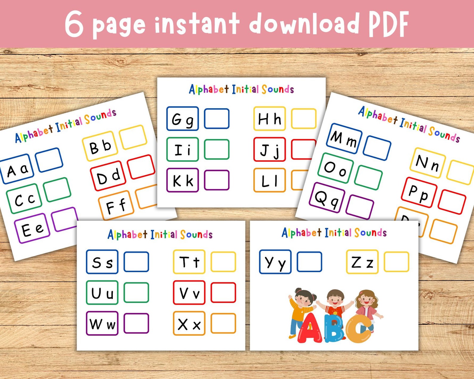 Cut and Paste Alphabet Worksheets, Preschool Learning, Educational ...