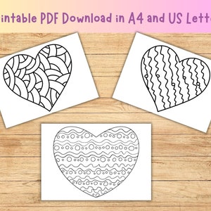 Valentine's Heart Coloring, Valentine's Day Colouring Pages, Valentine ...