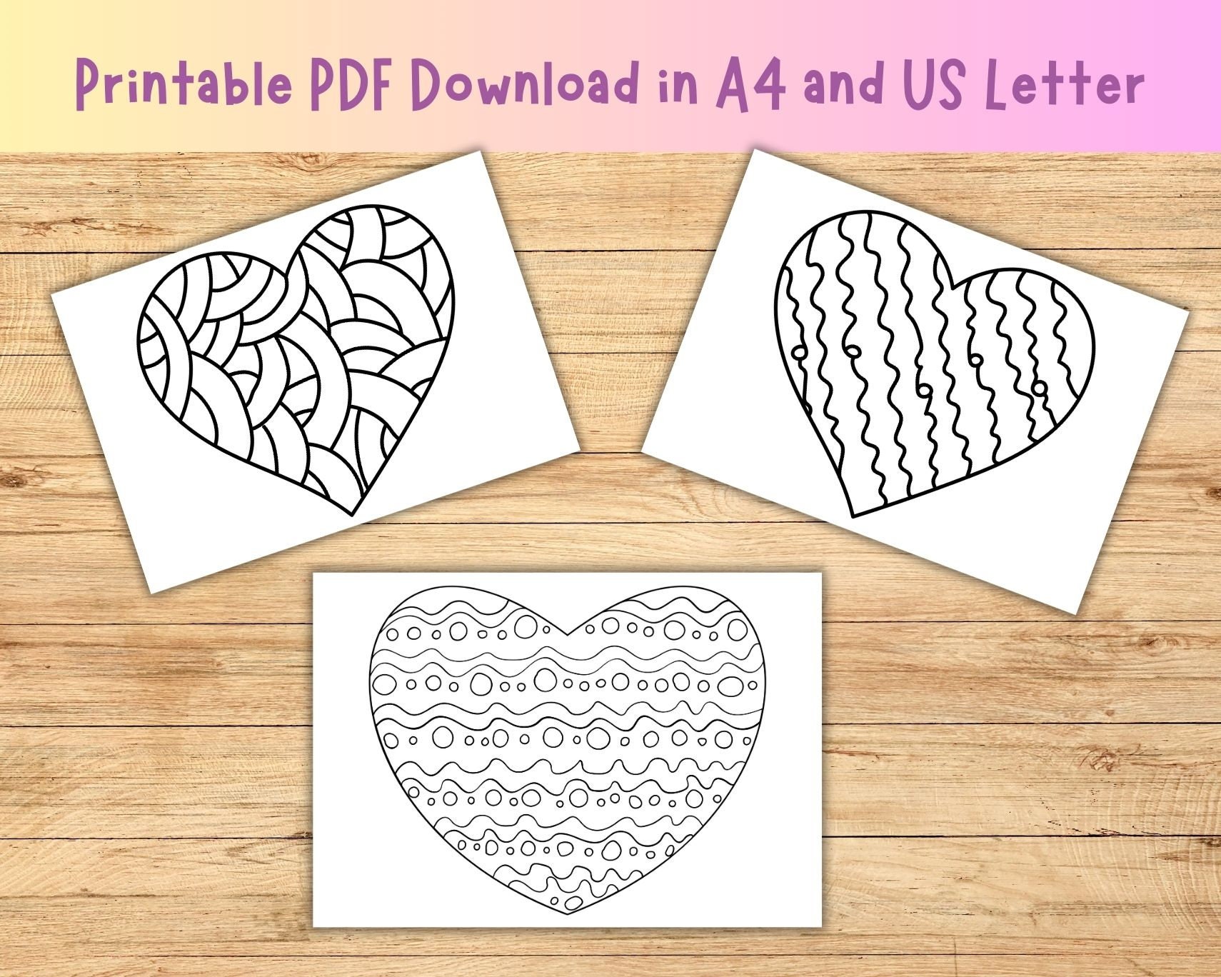 Valentine's Heart Coloring, Valentine's Day Colouring Pages, Valentine ...