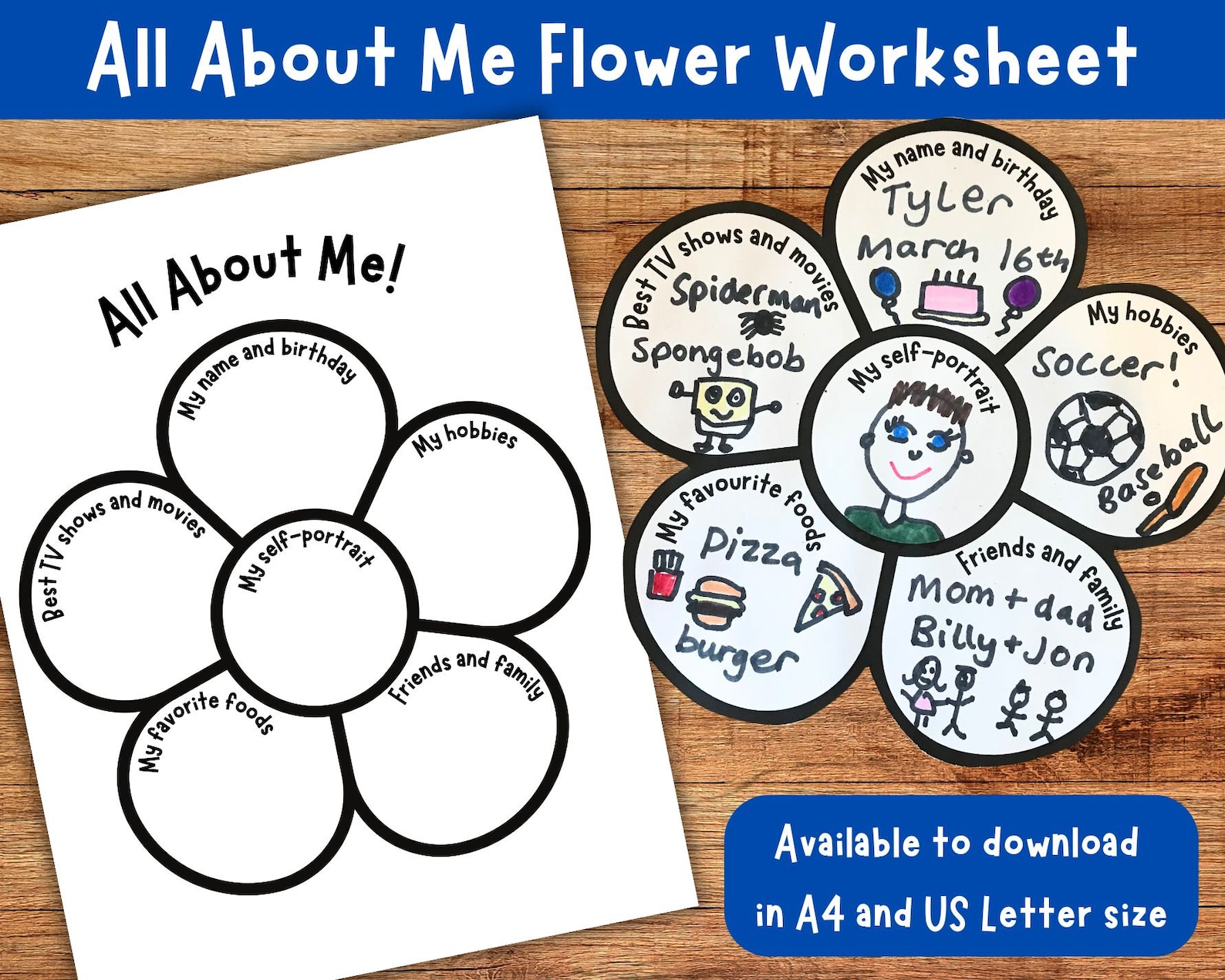 All About Me Printable, Kids Educational Activity, Get to Know Me, Meet ...
