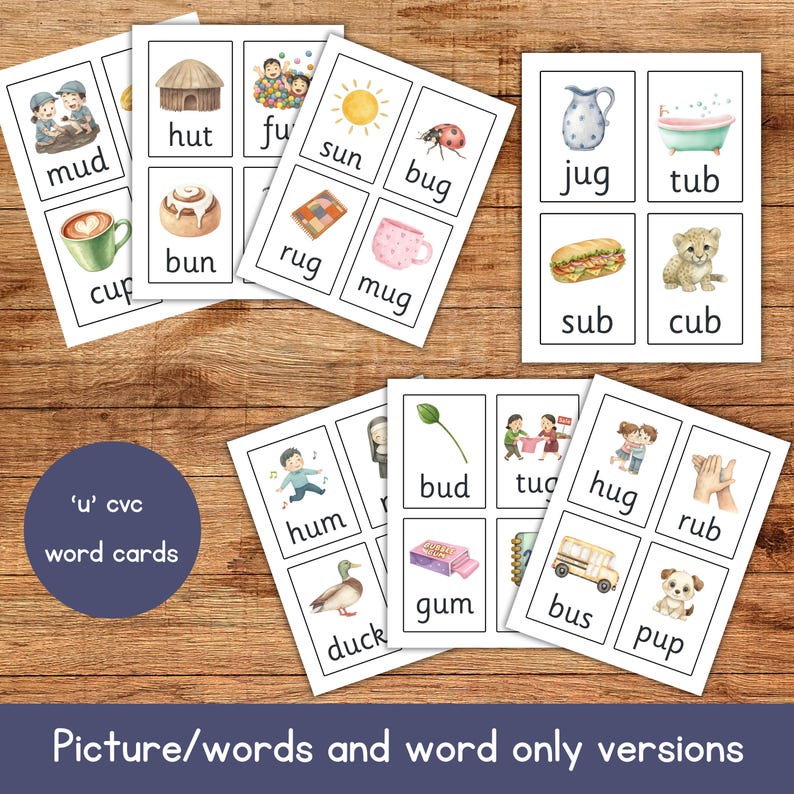 CVC Word Flash Cards, Short Vowels, 280 Phonics Flash Cards Bundle ...