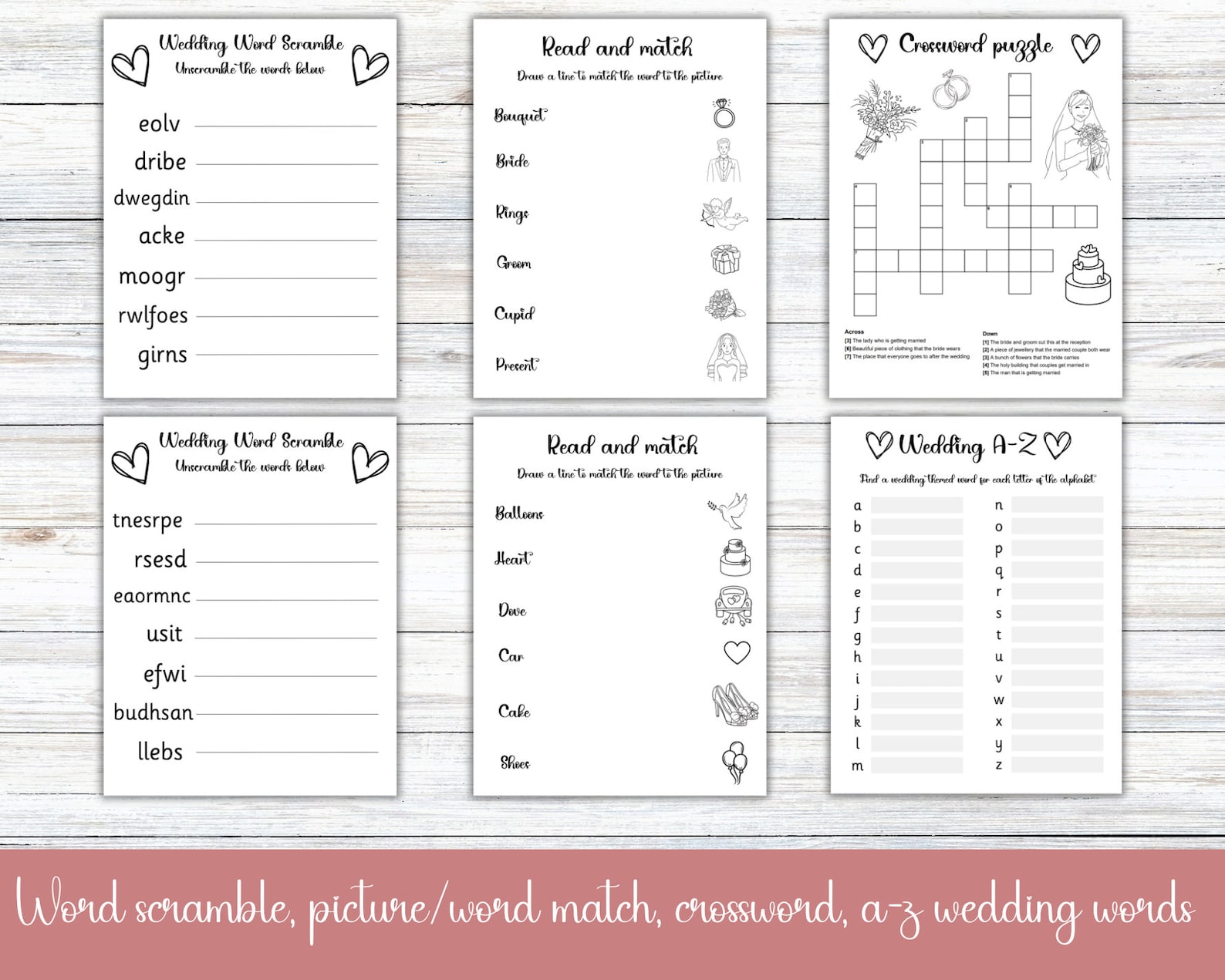 Kids Wedding Activity Pack, Kids Wedding Games, Wedding Coloring Pages ...