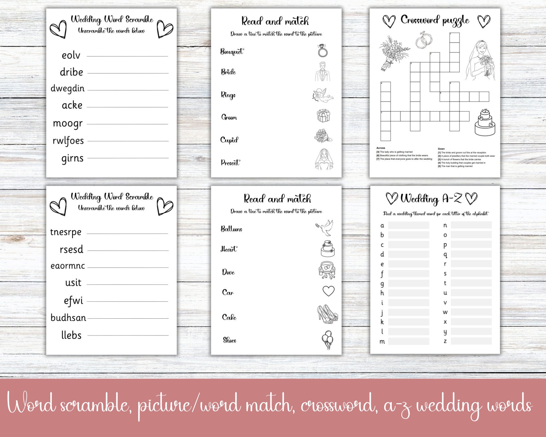 Kids Wedding Activity Pack, Kids Wedding Games, Wedding Coloring Pages ...