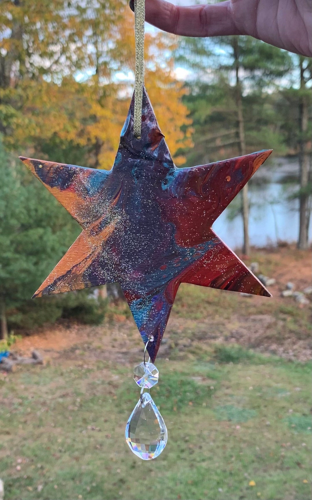 Star Acrylic Wall Art-star Hanging Art-celestial Hanging Wall Decor - Etsy