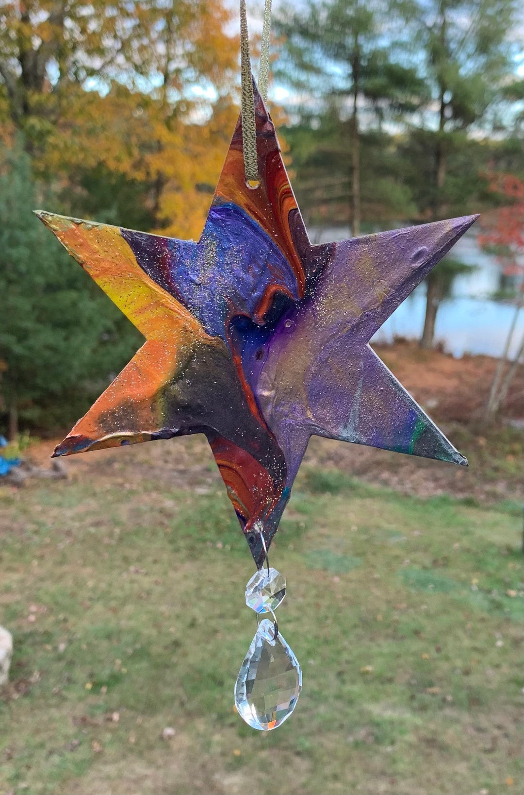 Star Acrylic Wall Art-star Hanging Art-celestial Hanging Wall Decor - Etsy