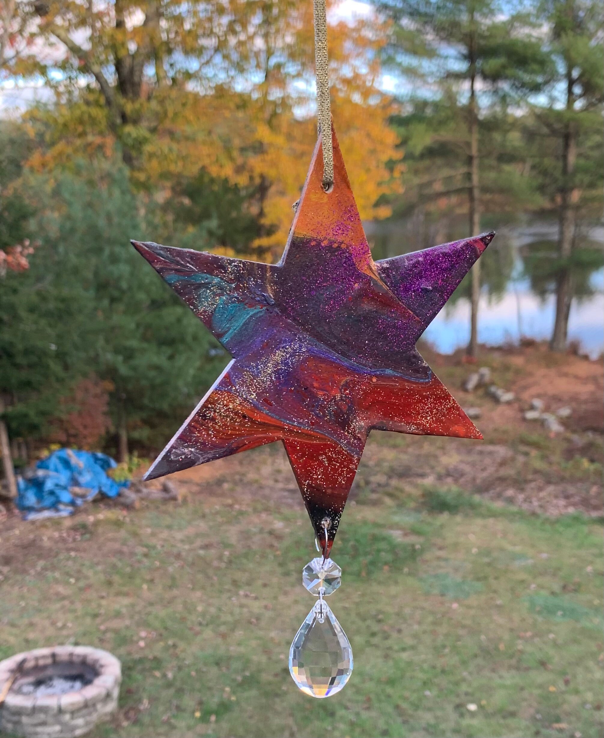 Star Acrylic Wall Art-star Hanging Art-celestial Hanging Wall Decor - Etsy