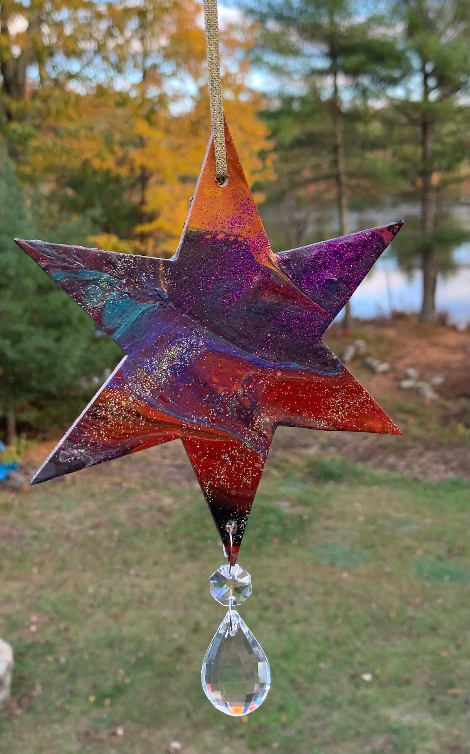 Star Acrylic Wall Art-star Hanging Art-celestial Hanging Wall Decor - Etsy