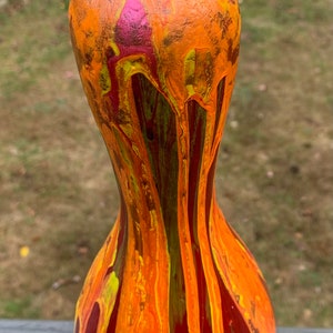 Bowling Pin-painted Bowling Pin-orange Bowling-pin-bowling Party ...