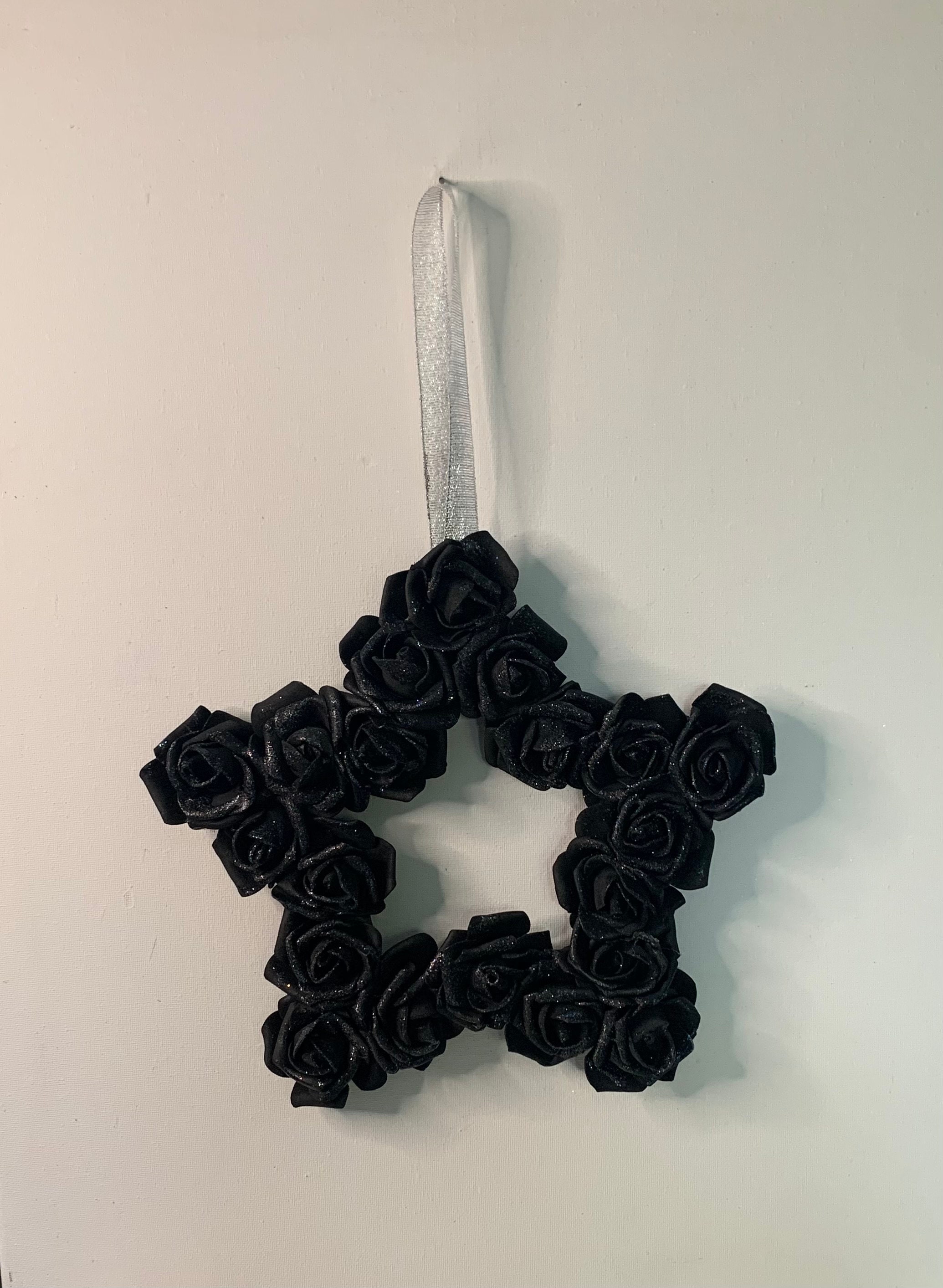 Black Rose Wreath-gothic Decor-black Wreath-black Rose Wall Hanging - Etsy