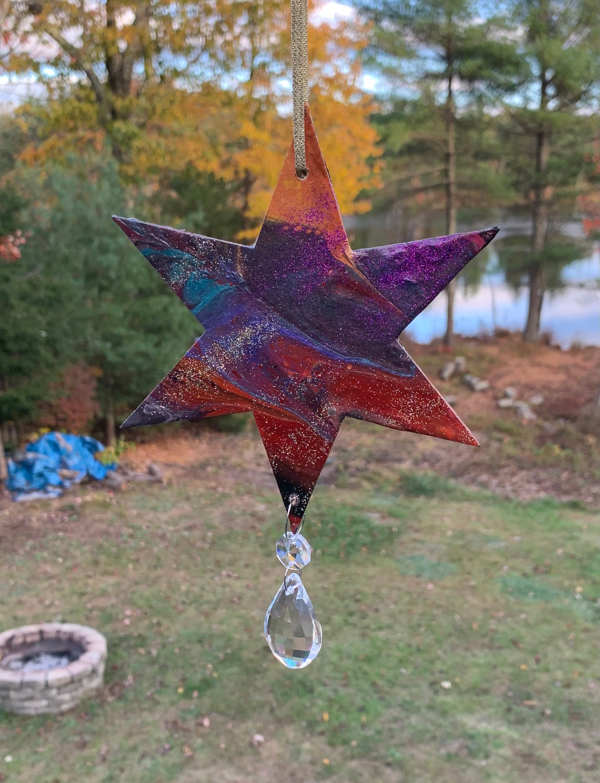 Star Acrylic Wall Art-star Hanging Art-celestial Hanging Wall Decor - Etsy