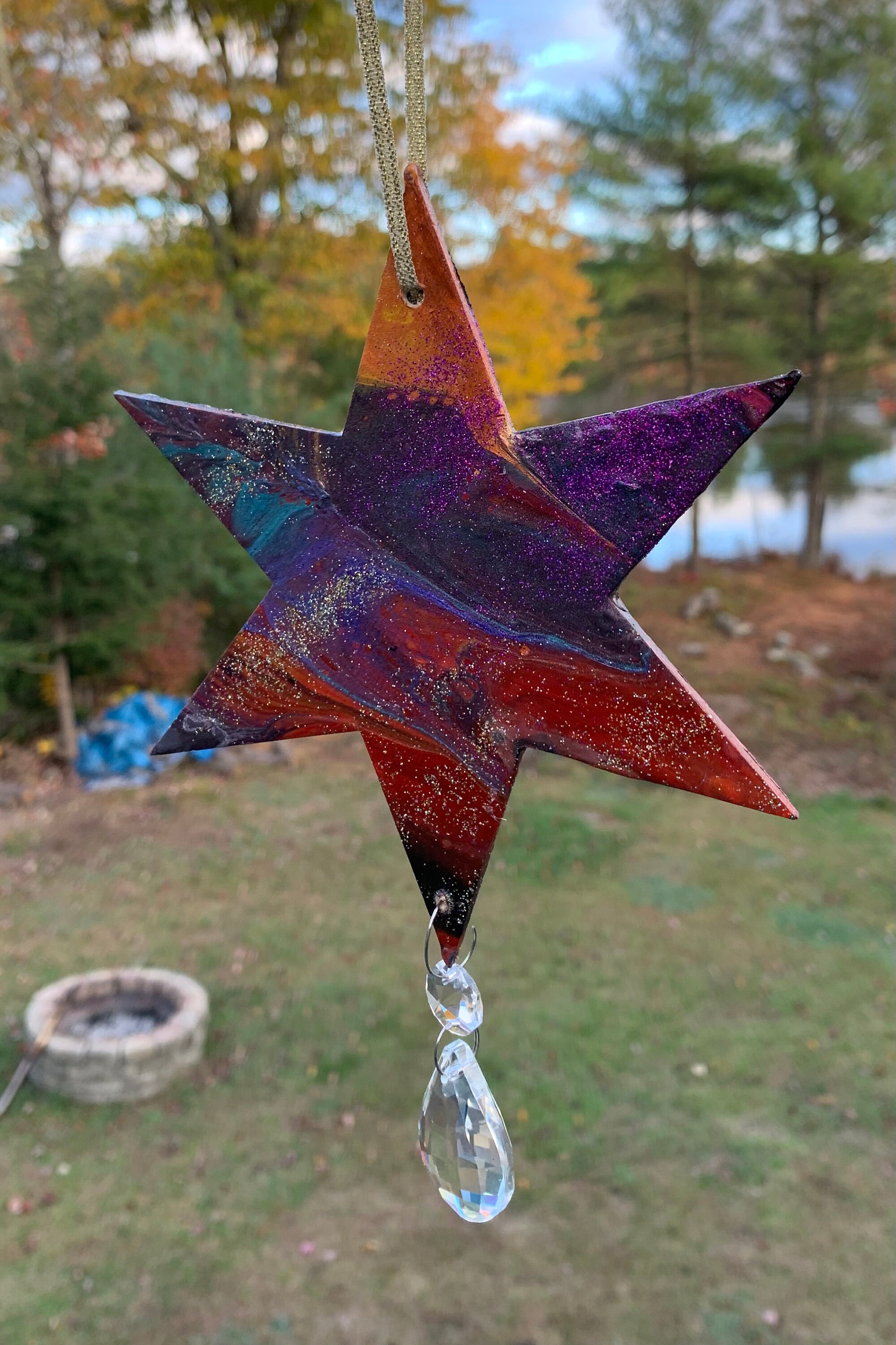 Star Acrylic Wall Art-star Hanging Art-celestial Hanging Wall Decor - Etsy