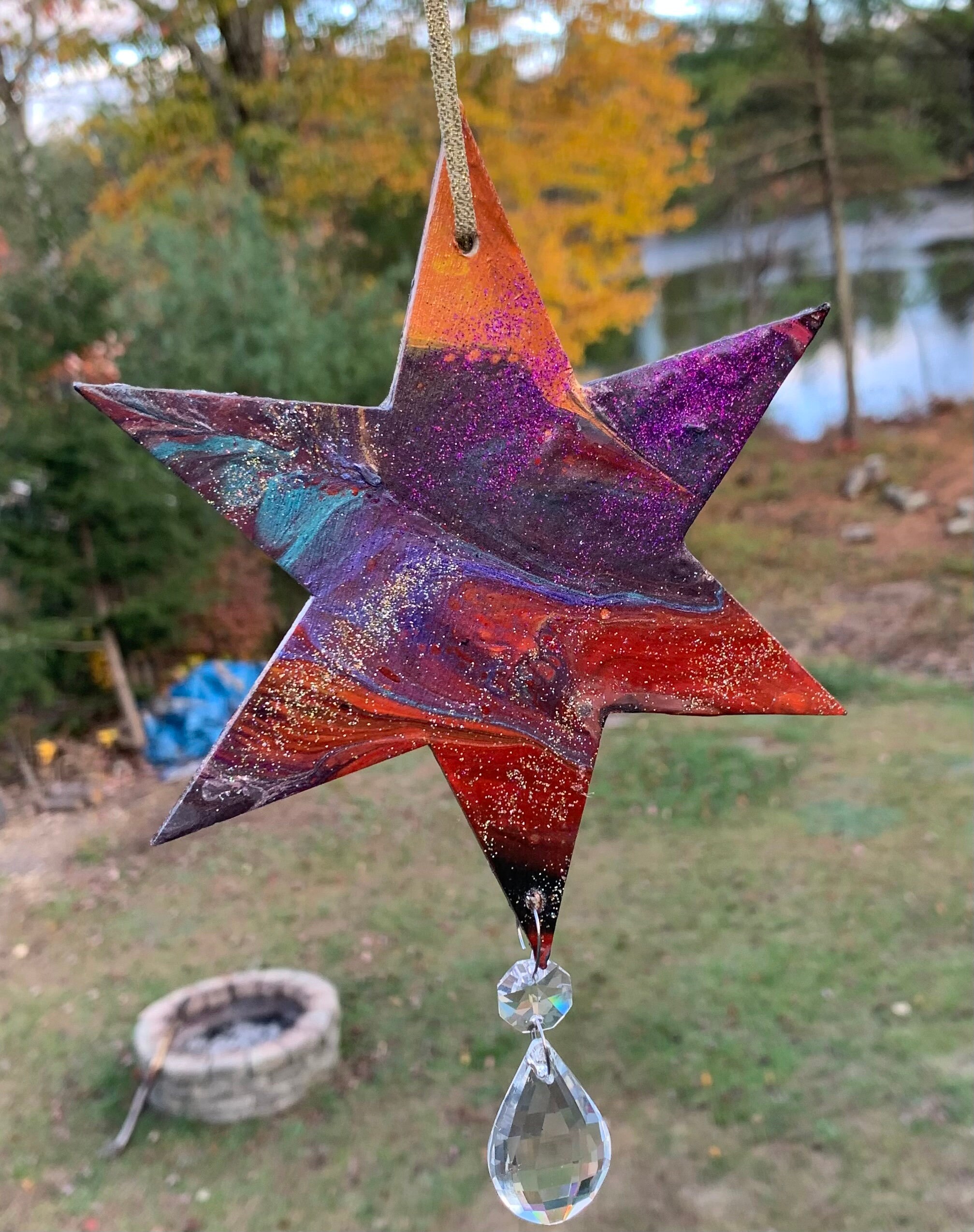 Star Acrylic Wall Art-star Hanging Art-celestial Hanging Wall Decor - Etsy