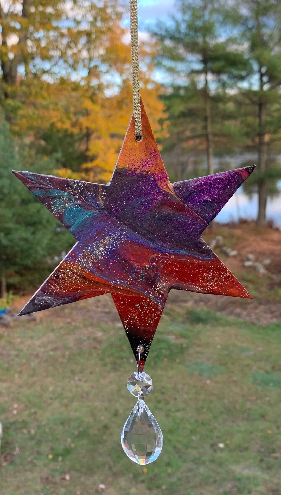 Star Acrylic Wall Art-star Hanging Art-celestial Hanging Wall Decor - Etsy