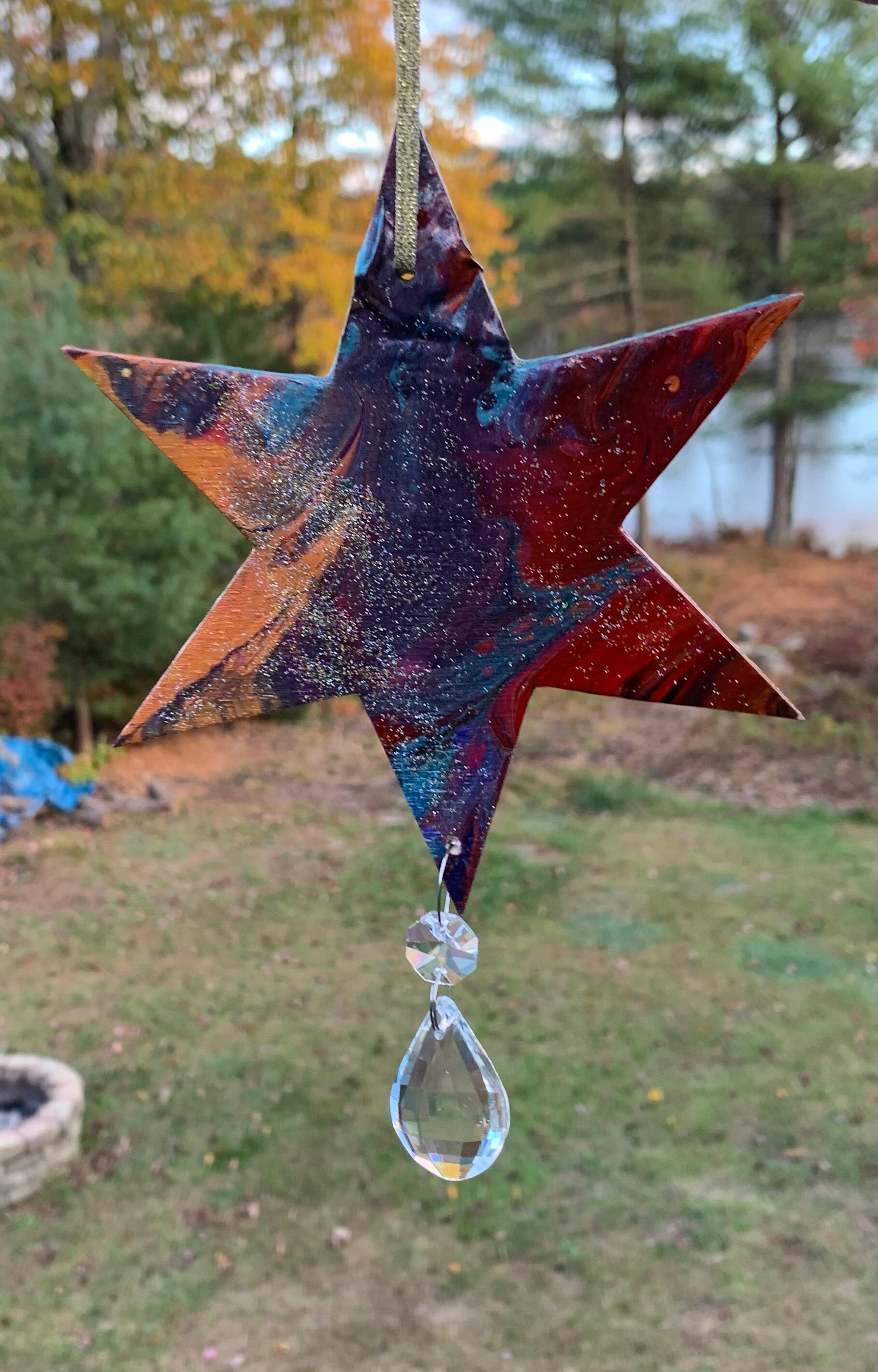 Star Acrylic Wall Art-star Hanging Art-celestial Hanging Wall Decor - Etsy