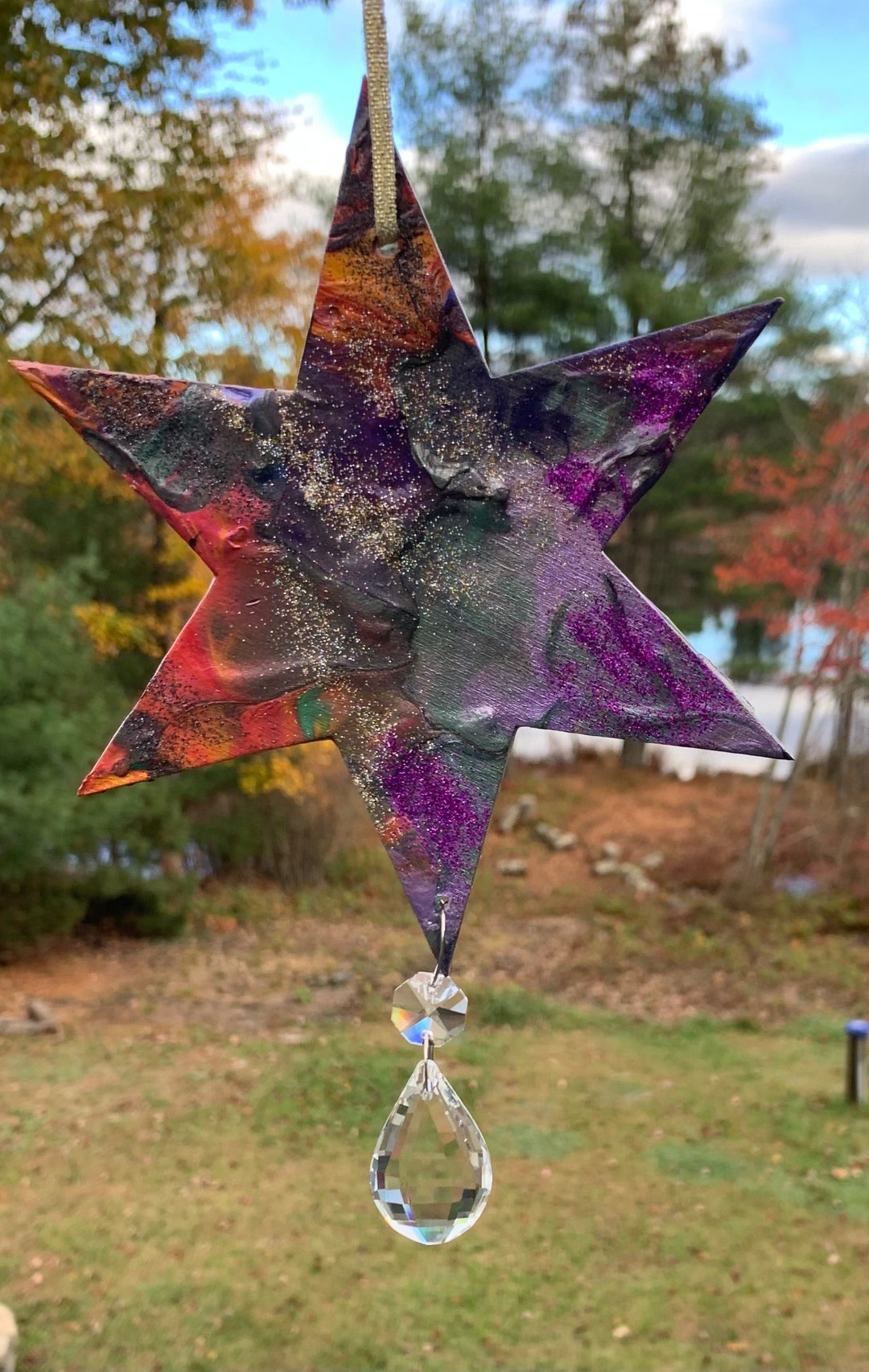 Star Acrylic Wall Art-star Hanging Art-celestial Hanging Wall Decor - Etsy