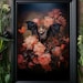 Bat in Flowers Art Print No.4, Digital Download, Dark Forest Wall Decor ...