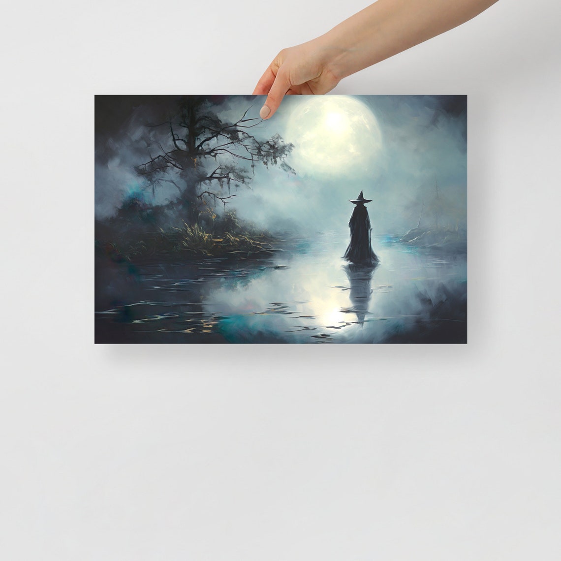 Witch at Lake No.6 Art Print, Dark Academia, Gothic, Cottagecore ...