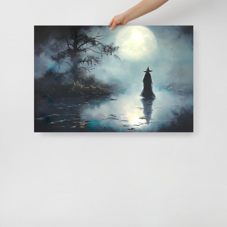 Witch at Lake No.6 Art Print, Dark Academia, Gothic, Cottagecore ...