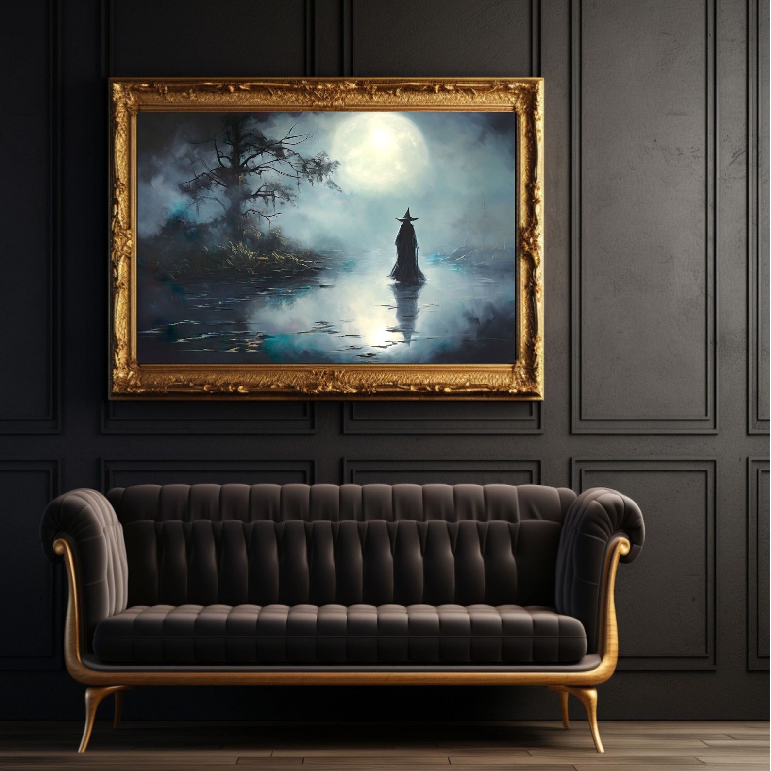 Witch at Lake No.6 Art Print, Dark Academia, Gothic, Cottagecore ...