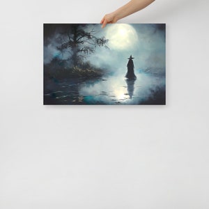 Witch at Lake No.6 Art Print, Dark Academia, Gothic, Cottagecore ...