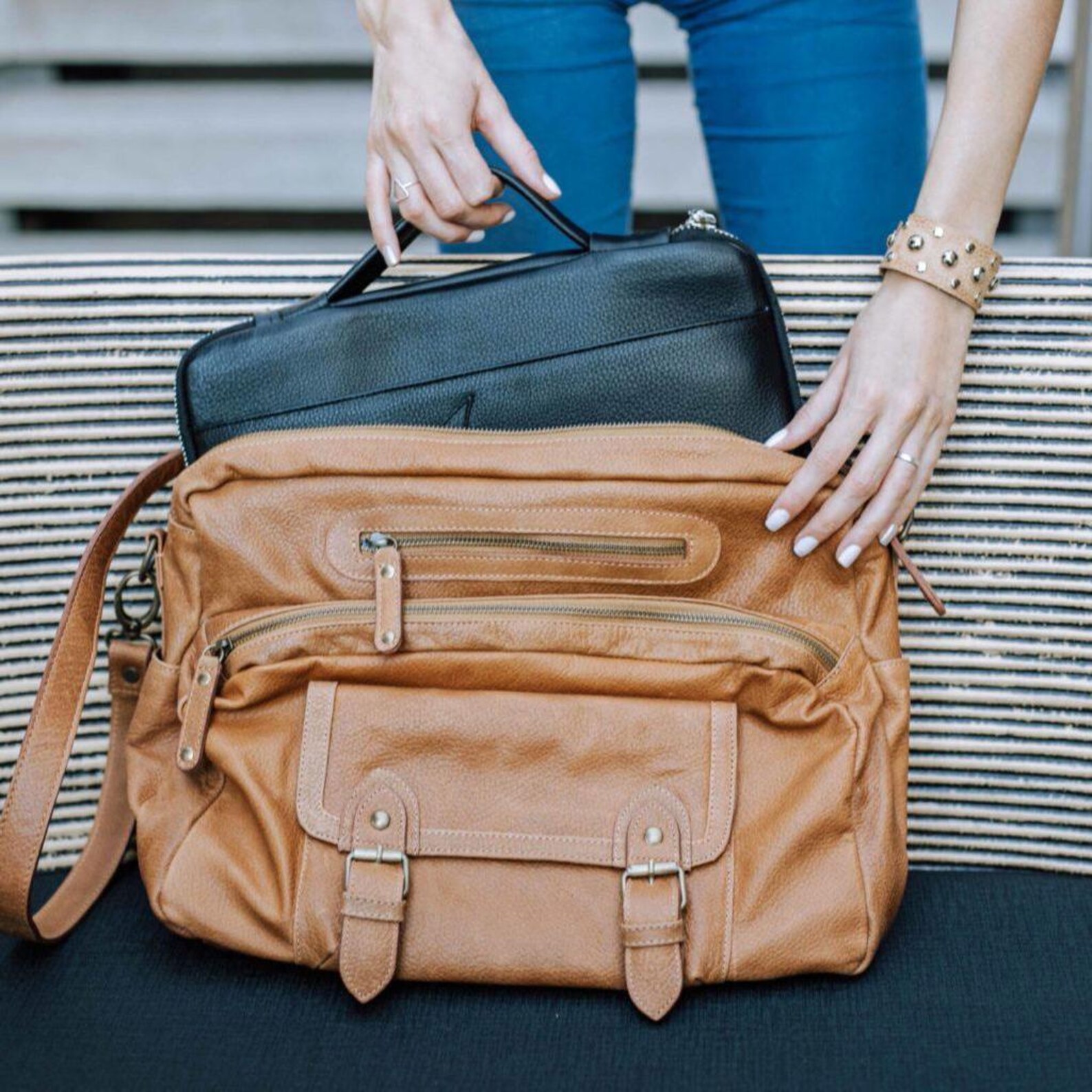 Handmade Leather Backpack for Women – Convertible Travel Bag – Genuine ...