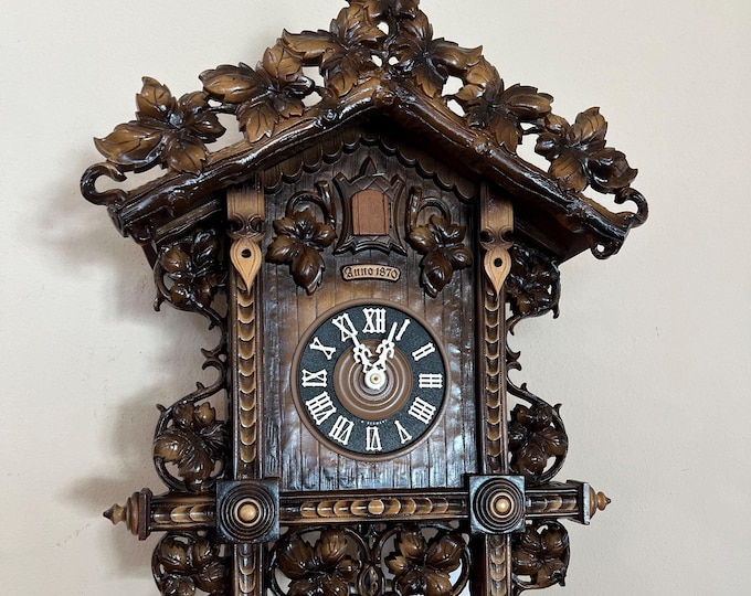 Working - Vintage Cuckoo Clock - 8-day Railroad Station House - E ...